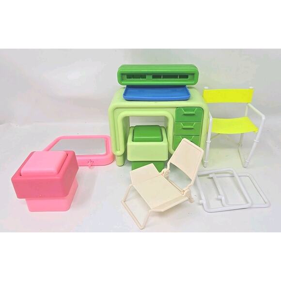 Mattel | Toys | Vintage Green Barbie Dreamhouse Furniture Desk Stool ...